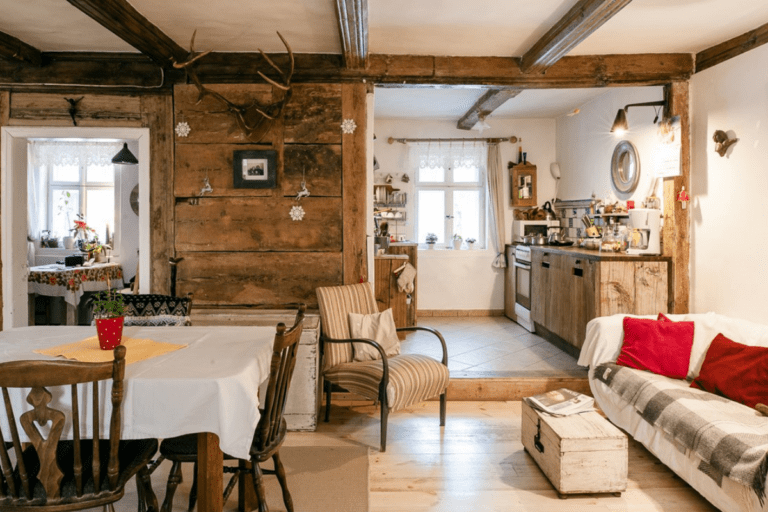 Styl rustykalny we wnętrzach – salon, sypialnia, kuchnia w stylu ...
